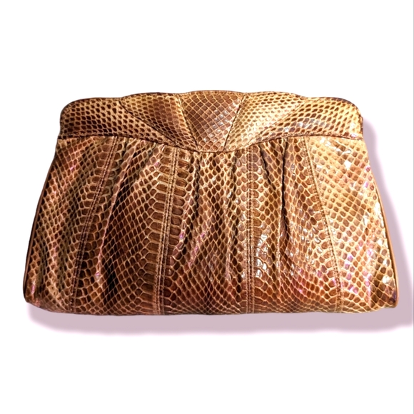 Vintage | Bags | Vintage Snakeskin Clutch | Poshmark